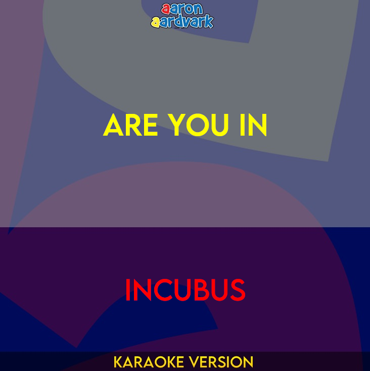 Are You In - Incubus (Karaoke Version) from Aaron Aardvark Karaoke – Mr ...